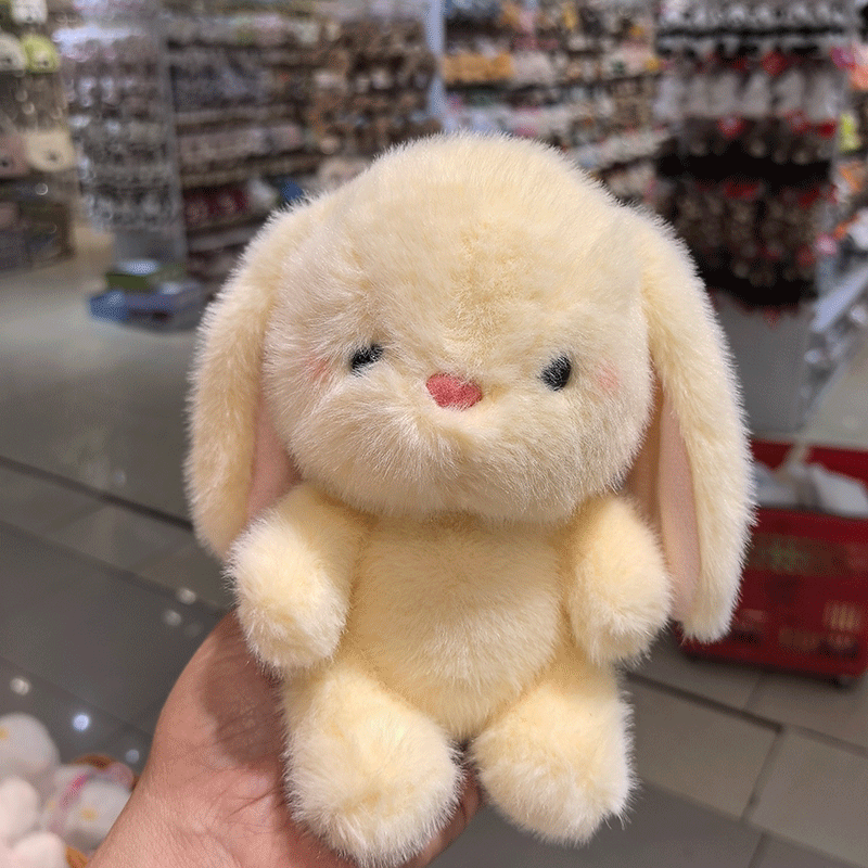 Плюшевая игрушка: кролик, слон, черепаха, милая кукла-капибара – подарок для друзей Бежевый зайчик