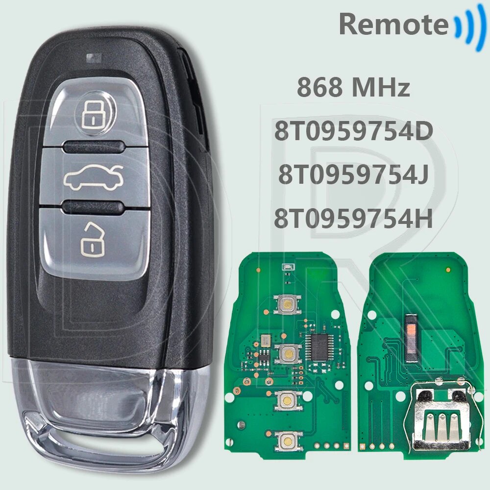 Дистанционный ключ 868 МГц, 8T0959754D/J/H, Цвет: 3, BT 868