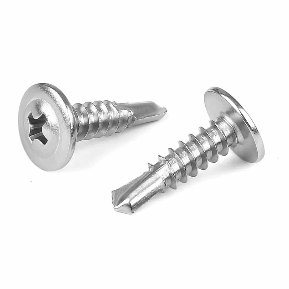 Саморез с прессшайбой ART.9998 4,2x25 мм А2 нержавеющая сталь, сверлоконечный, крест/шл клоп , 100 шт