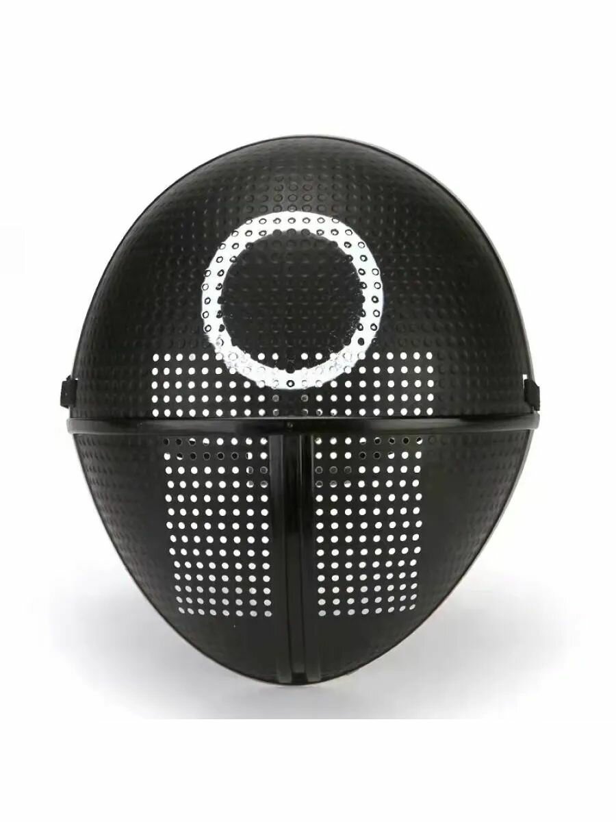 Маска Игра в кальмара "Круг", черная, универсальная, 18х20см