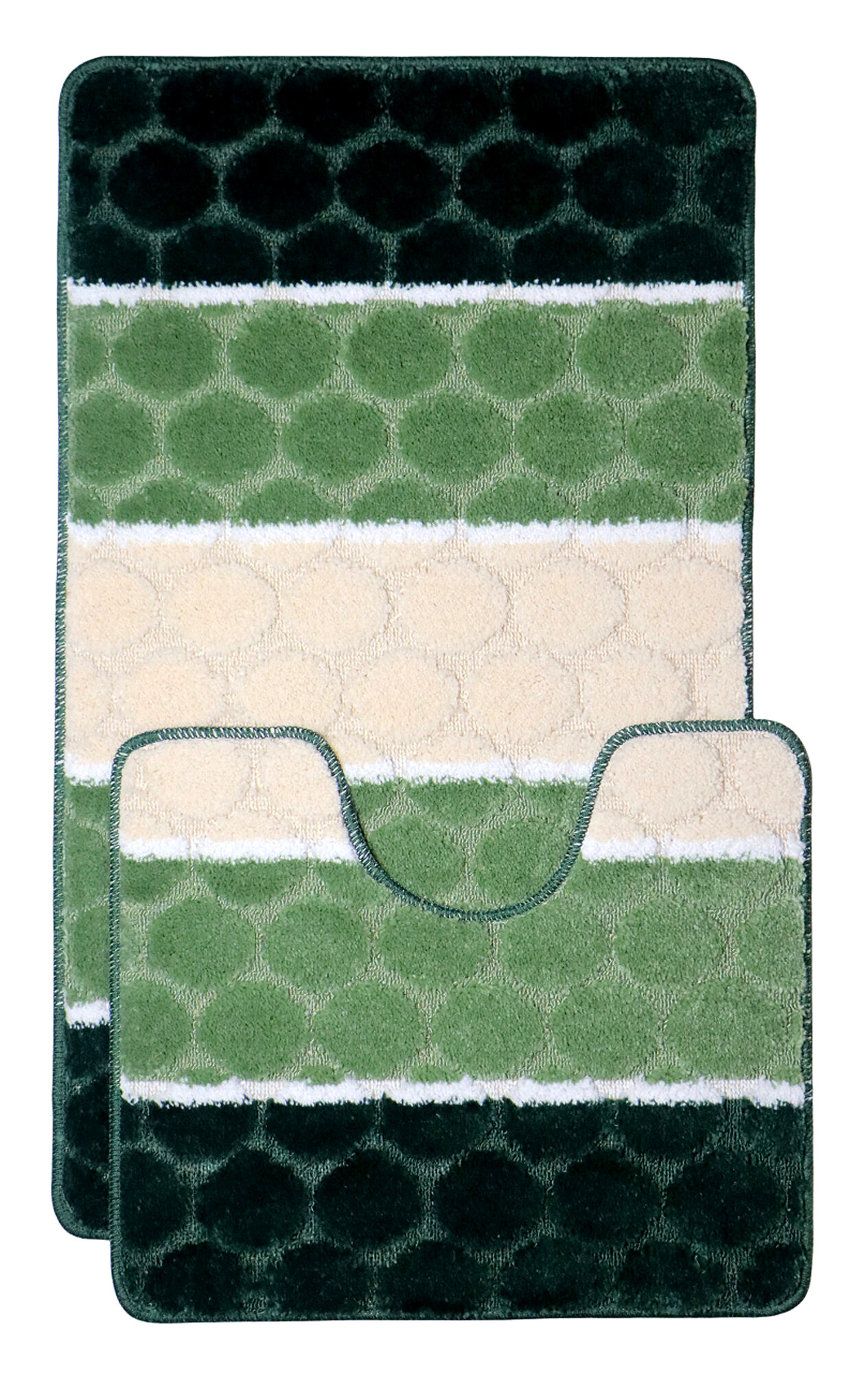 Коврики для ванной и туалета в наборе 100см/60см (50см/60см туалет) многоцветный