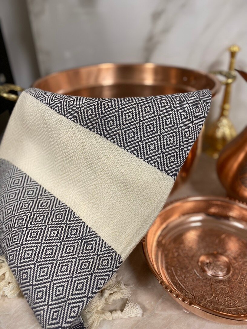 Пештемаль "Эльмаш", хлопок 100%, 180x100см, производство Турция черная