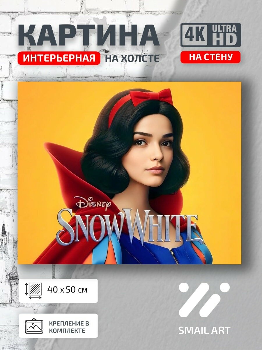 Картина на холсте интерьерная 40 на 50 на стену Принцесса Диснея для гостиной атмосфера