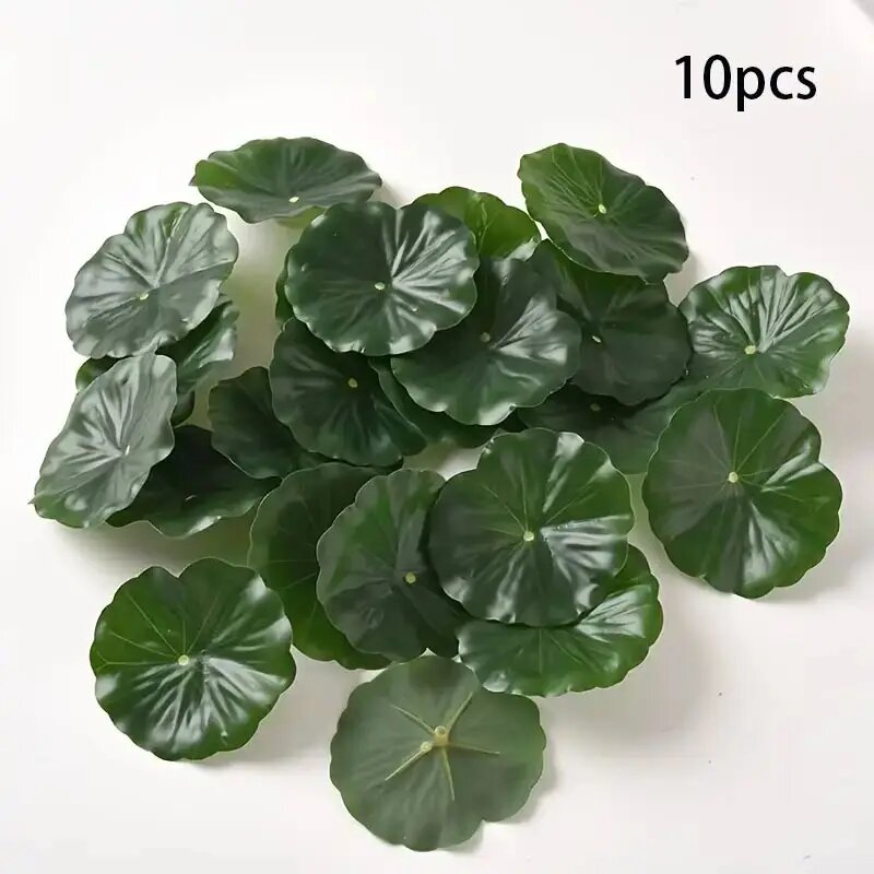 Искусственные листья лотоса, 10 шт, средние