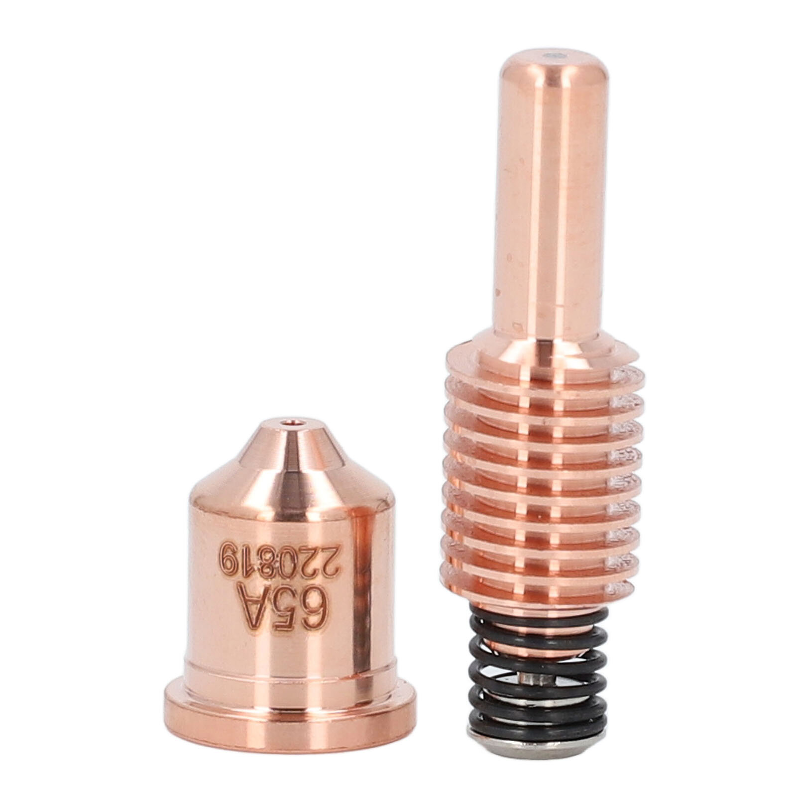 Комплект из 10 сопел для плазменного резака: электрод 30‑105A (2208422) и сопло 65A (220819) для Hypertherm