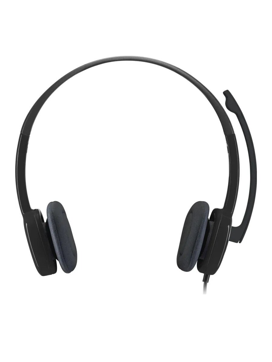 Гарнитура проводная Logitech H151 черная, 981-000587/981-000589