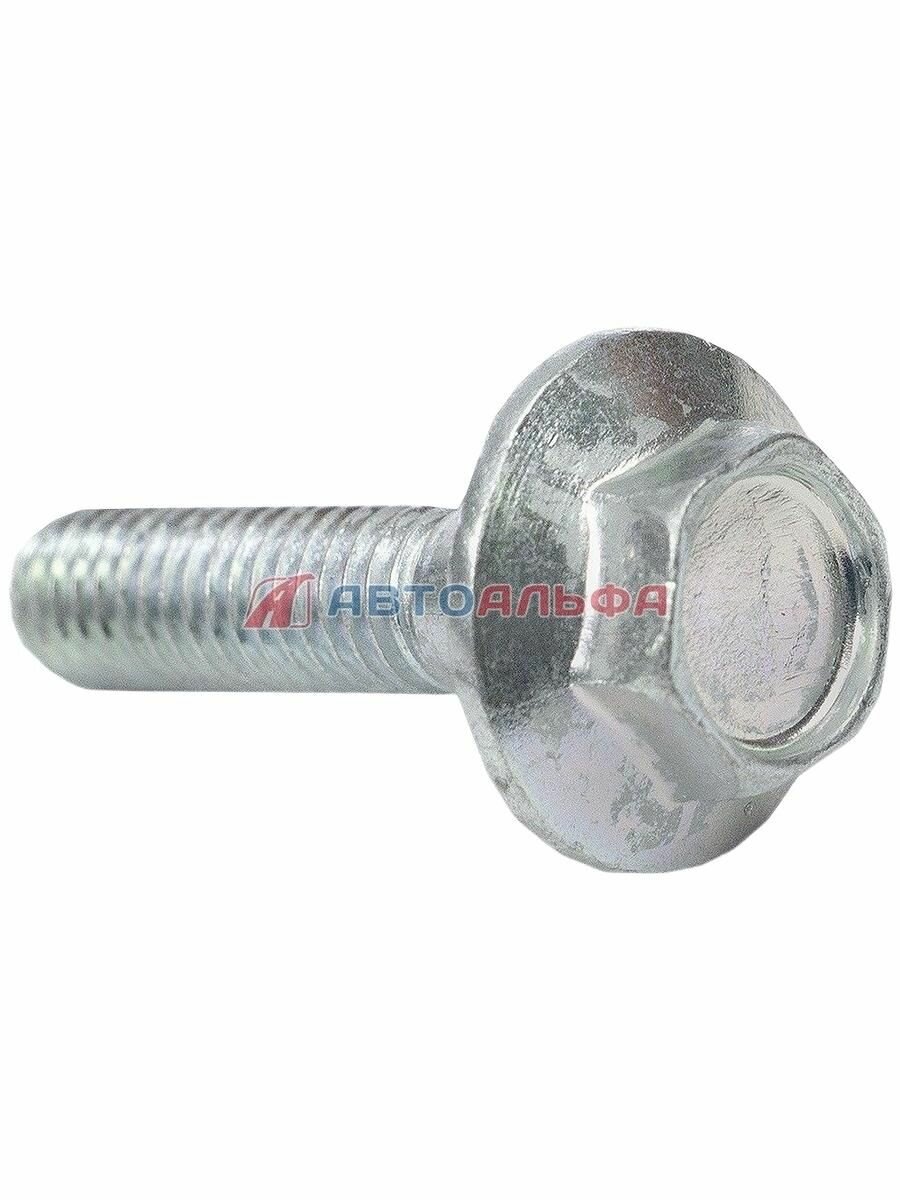 Болт М6х1х25 УАЗ фланцевый с зубчатым буртиком самоконтрящийся (уп. 50 шт) (АО БелЗАН г. Белебей)