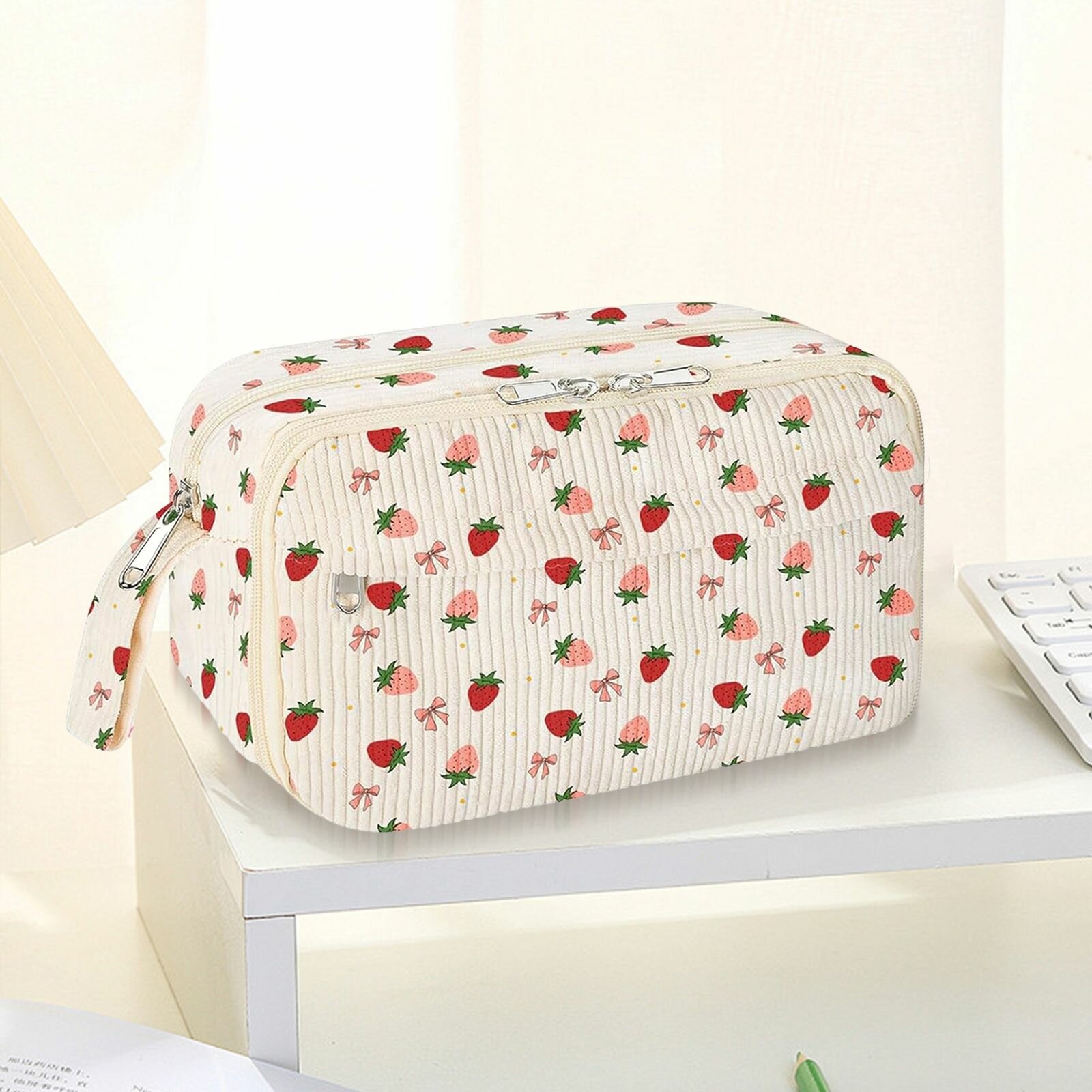 Пенал большой вместимости, многосекционный, молния, ручка для переноски, 1 шт