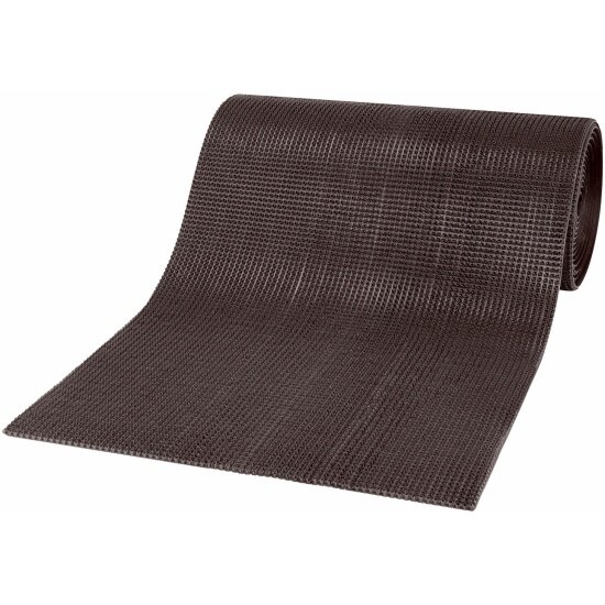 Коврик Laima дорожка 0,9х10 м, "травка" венге пластиковый грязезащитный, щетина 10 мм, EXPERT, 701072