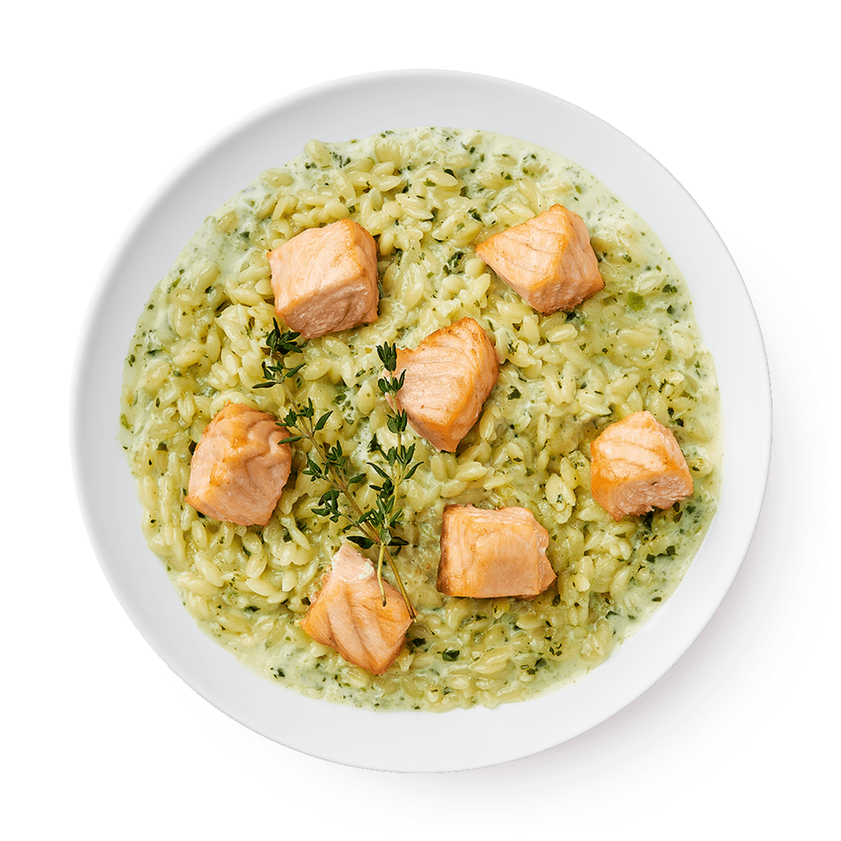 Лосось с пастой «Из Лавки», в сливочно-шпинатном соусе, запеченное, 240 г