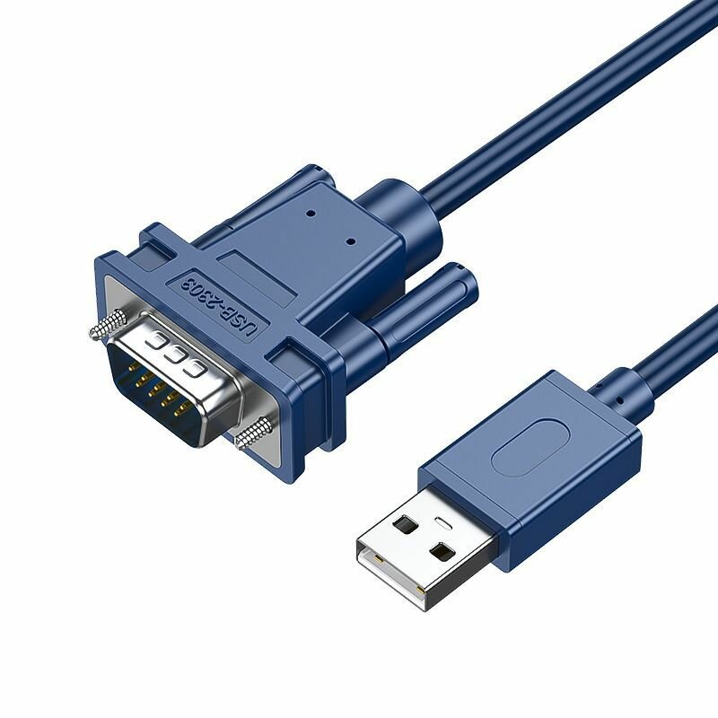 Кабель-адаптер USB-RS232 DB9pin папа-папа, кабель для передачи данных кассового аппарата/принтера - 2 м