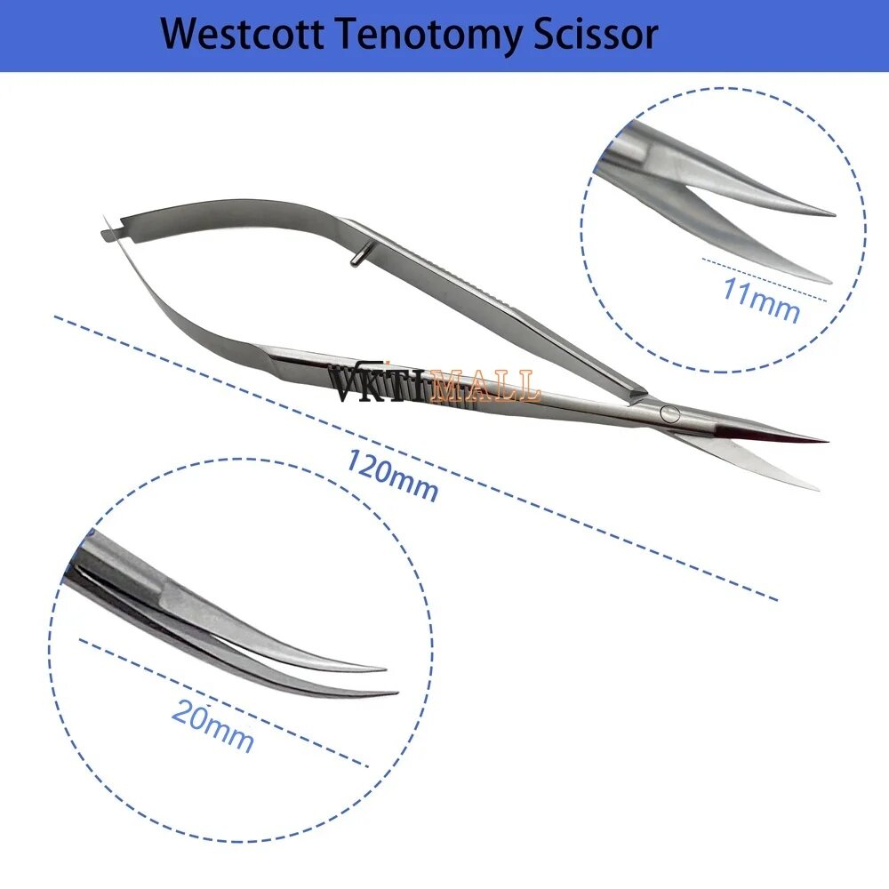 Ножницы Westcott тентомические, 120mm, Sharp Tip-20mm