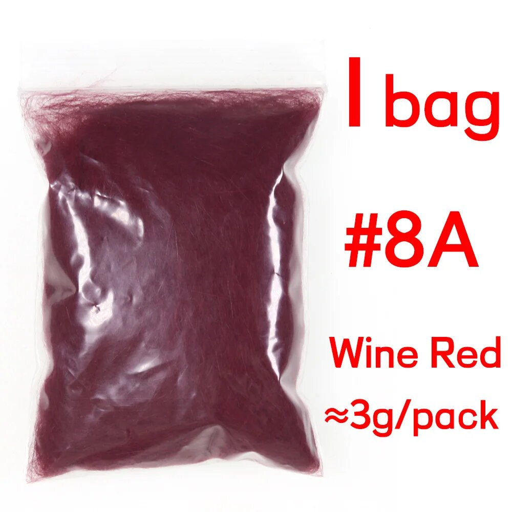 Бордовый кроличий мех для мушек, 3г, #8A Wine Red