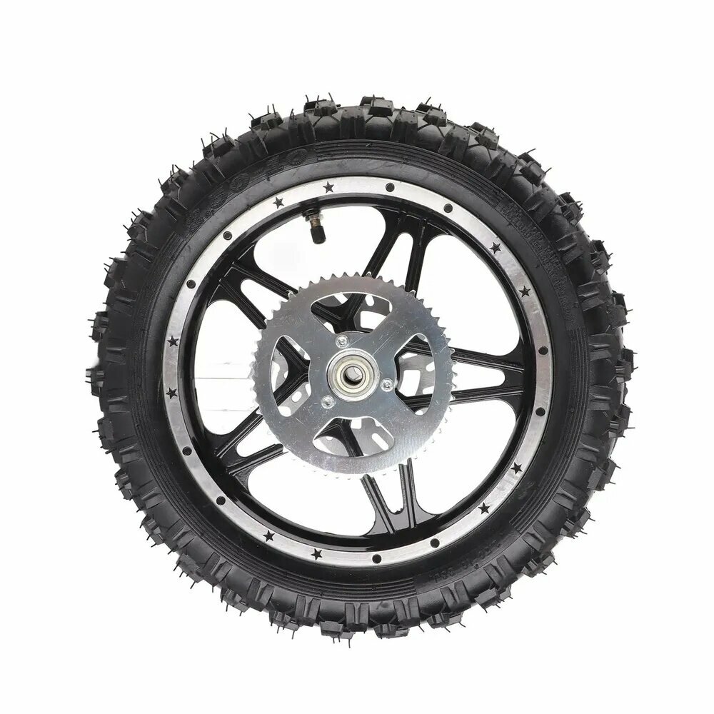 Заднее колесо 2.5-10" металлорезина для мини-питбайков