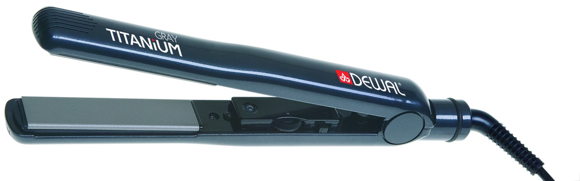 Щипцы-выпрямители DEWAL PRO Gray Titanium 03-66, титаново-турмалиновое покрытие, 230°C