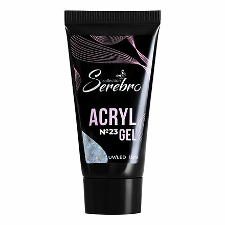 Serebro, Acryl Gel №23, с шиммером, 15 мл