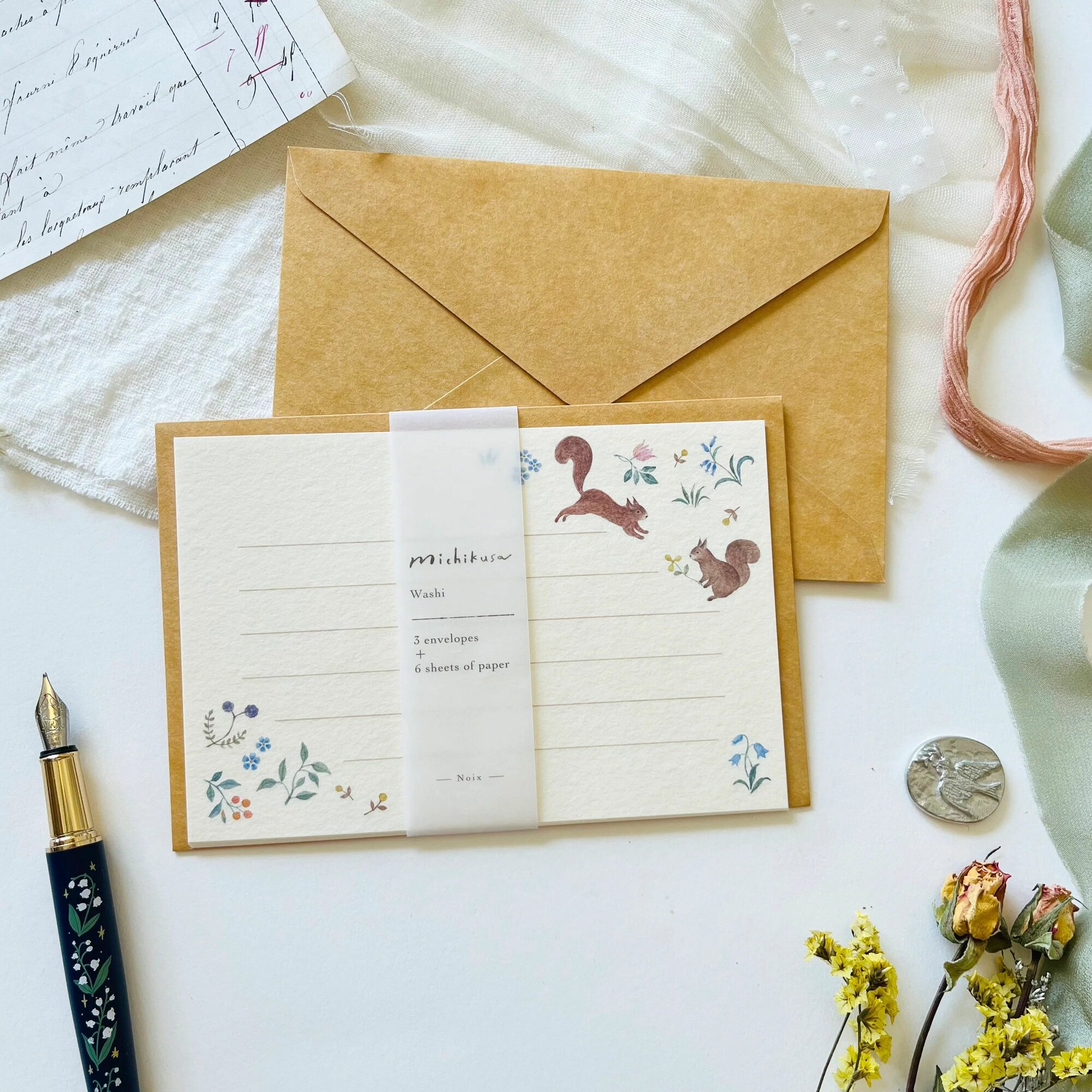 Japan Made NB nuka Набор почтовой бумаги для конвертов Васи
