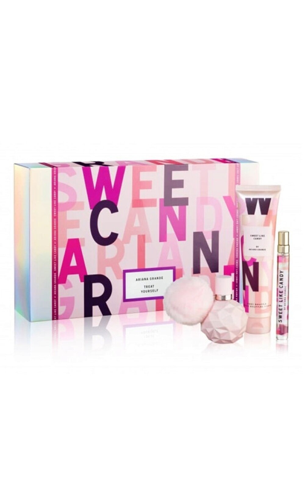 Набор подарочный женский ARIANA GRANDE Sweet Like Candy, Парфюмерная вода 50 мл, мини-спрей 10 мл, лосьон для тела 100мл