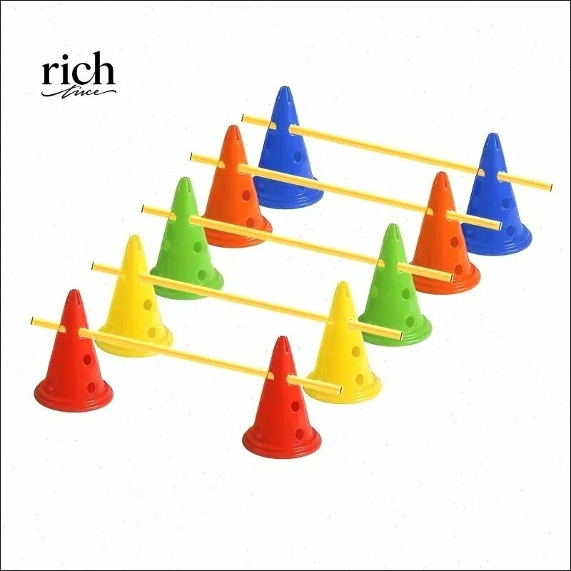 Набор препятствий для аджилити Dog Activity, Trixie (10 конусов 30 см, 5 перекладины 100см)