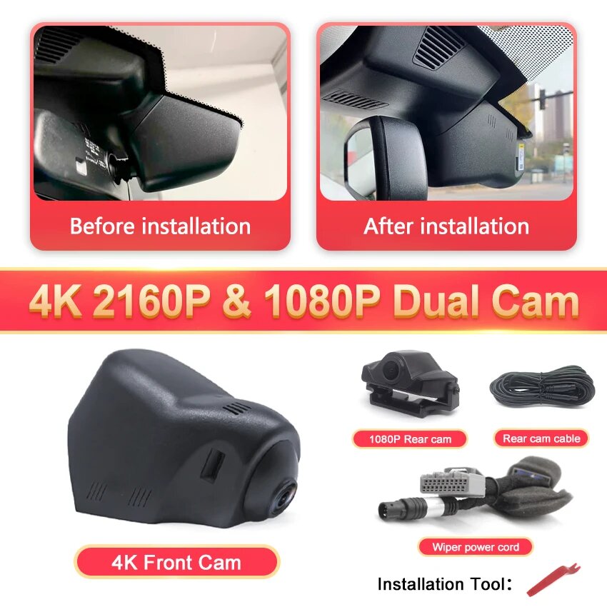 Видеорегистратор 4K 2160P & 1080P Dual Cam