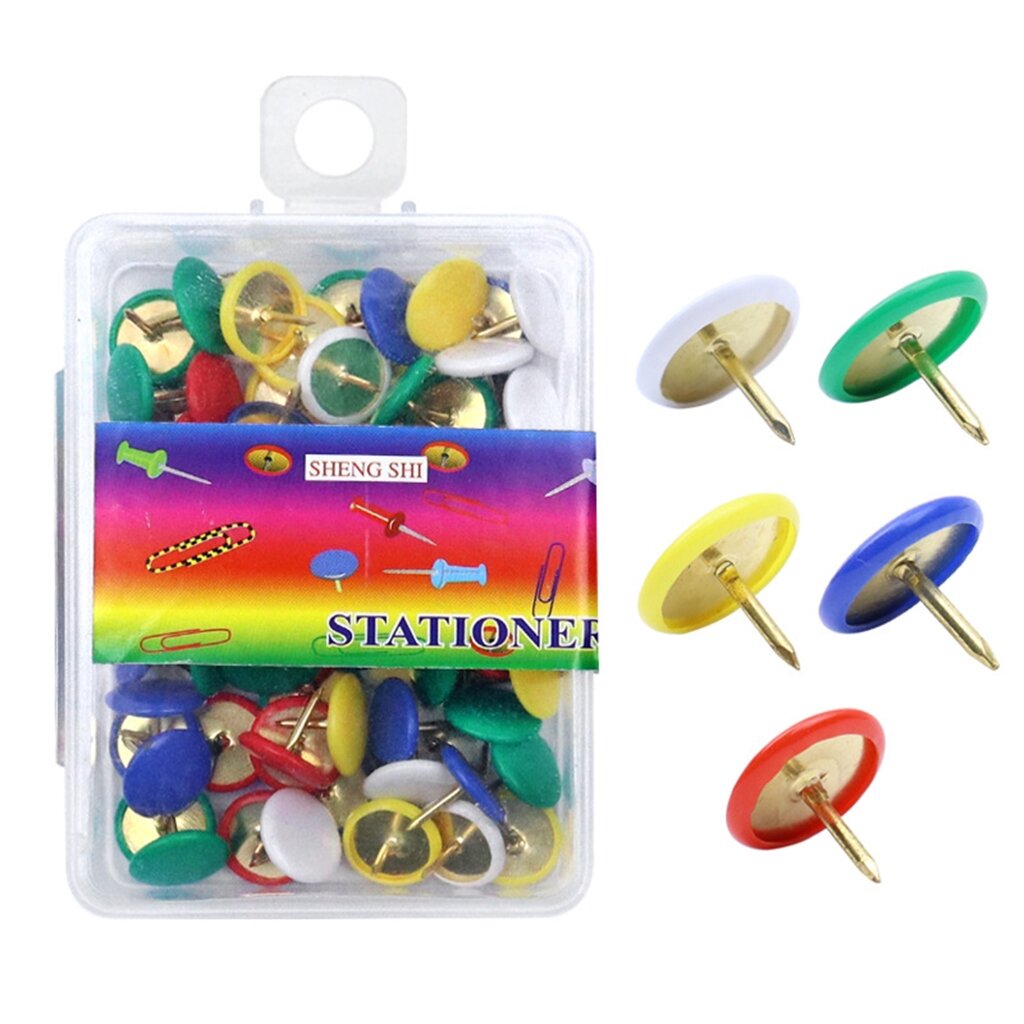 100 Шт булавок для рисования, кнопки для доски объявлений, кнопки для большого пальца, кнопки для плакатов, Декоративные кнопки, кнопки для карт для фотографий карт