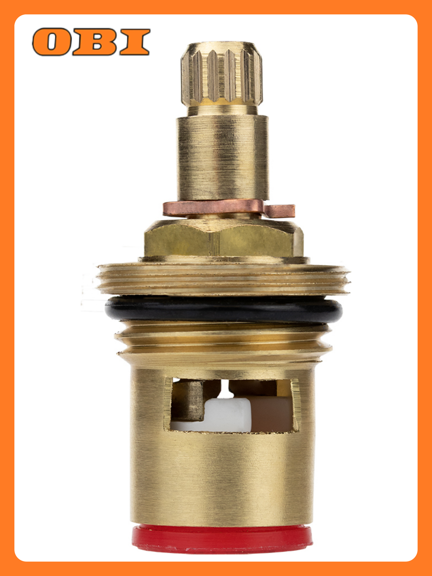 Кран-букса керамическая 1/2", 7,5 мм х 15 шл, угол поворота 180°, с доп. резьбой