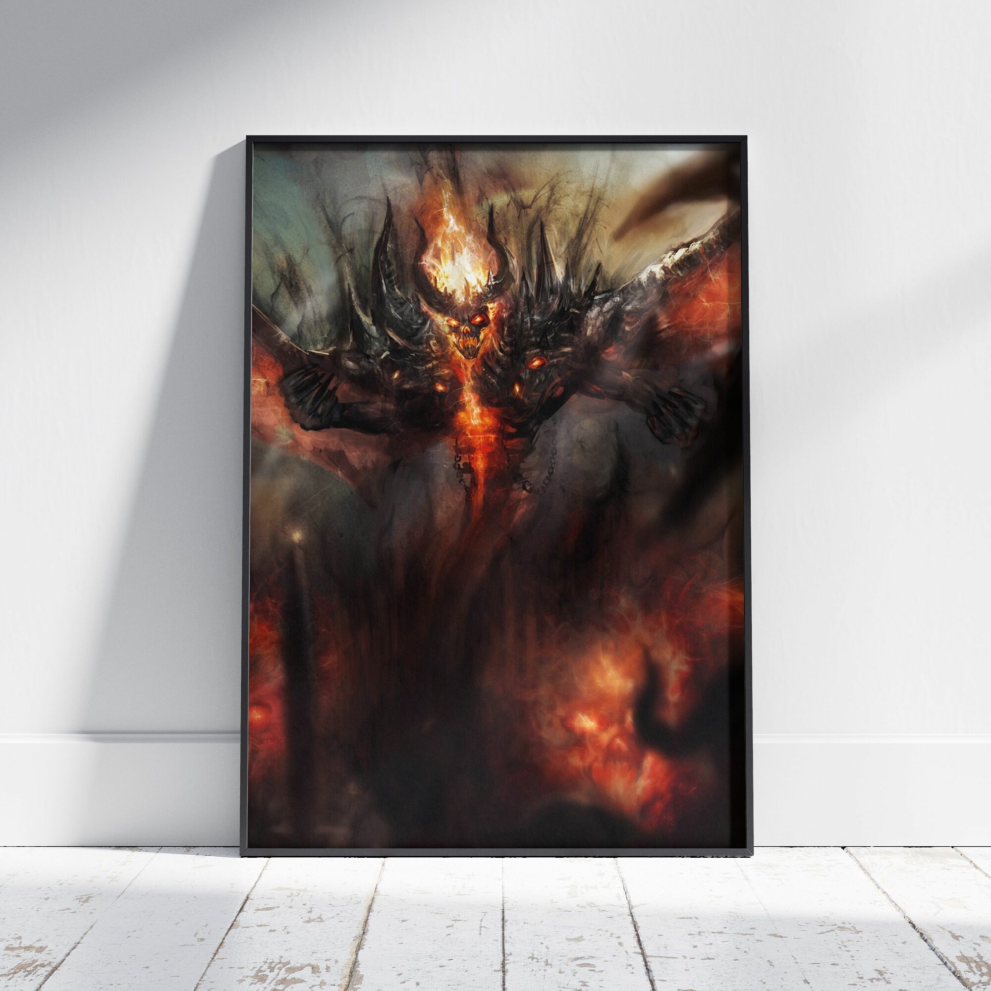Плакат на стену для интерьера Dota 2 (Shadow Fiend 6) - Постер по игре формата A3 (30х42 см)
