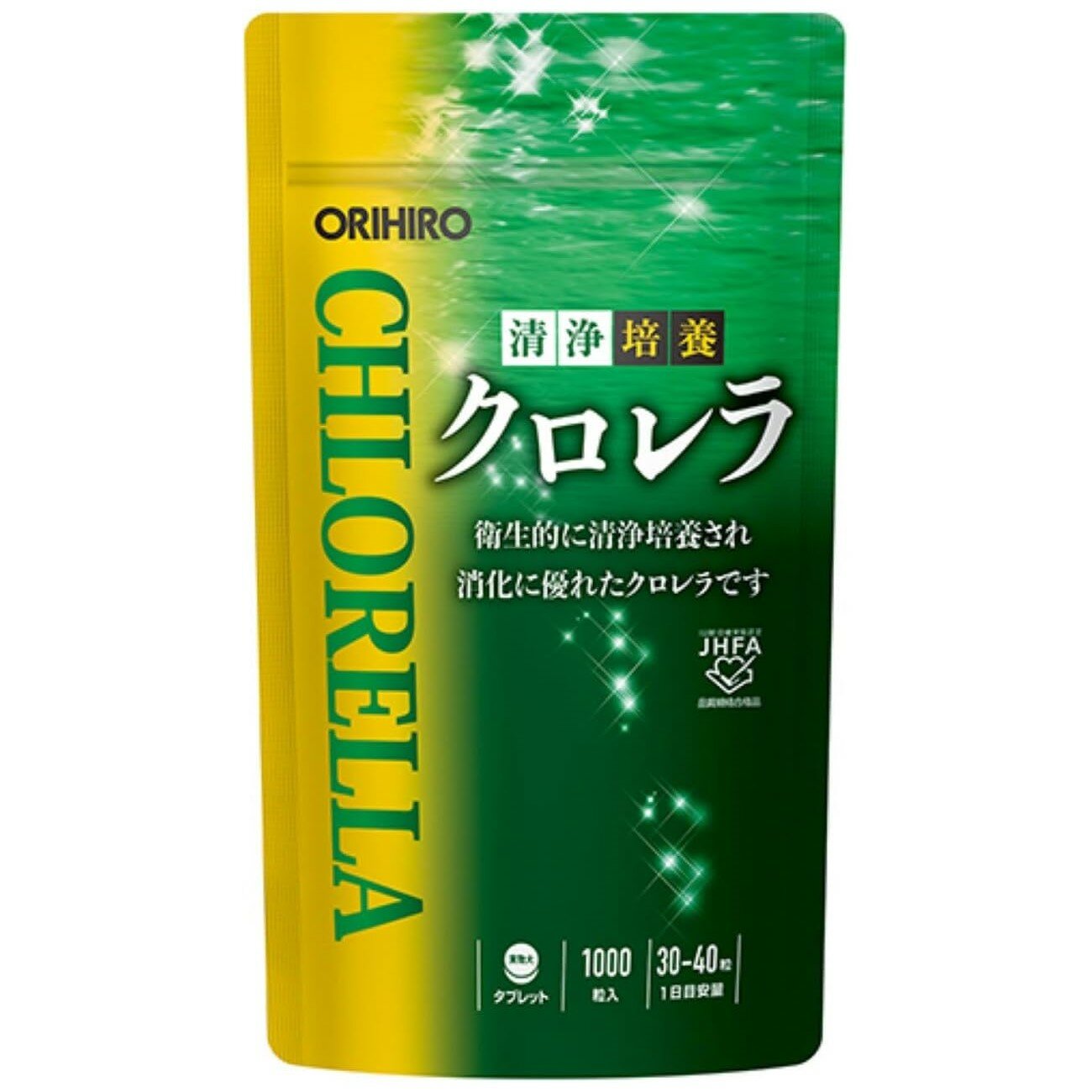 БАД "Хлорелла" Орихиро, 1000 таблеток, для иммунитета и очищения организма, ORIHIRO Япония