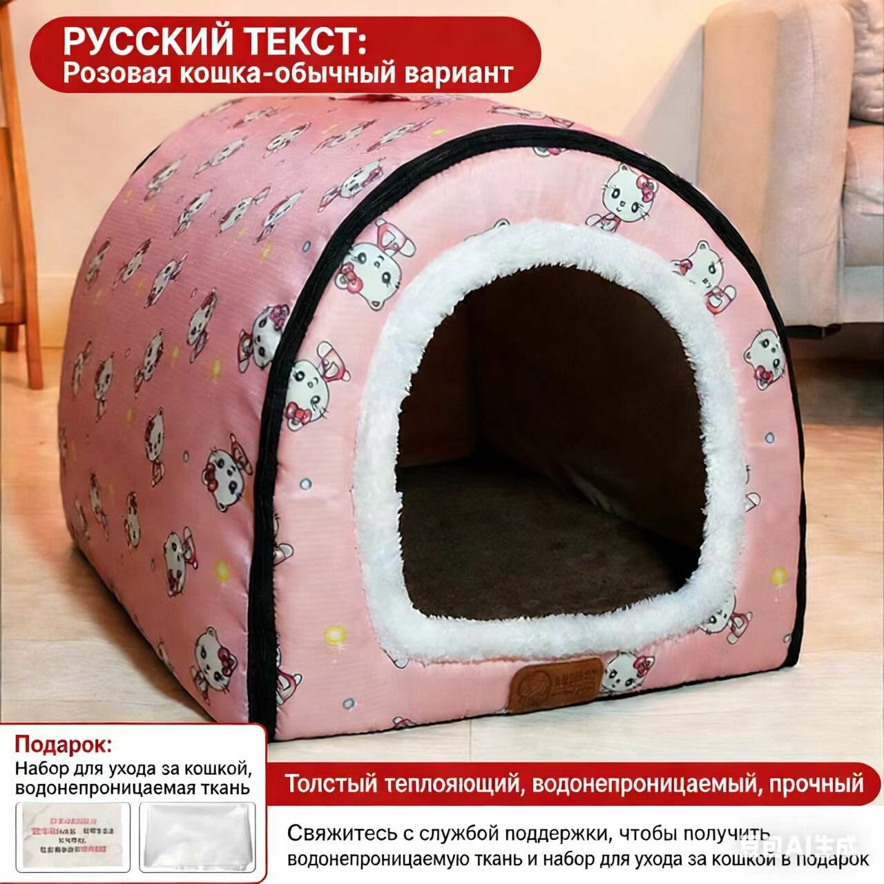 Будка для собак уличная утепленная 75*57*55cm