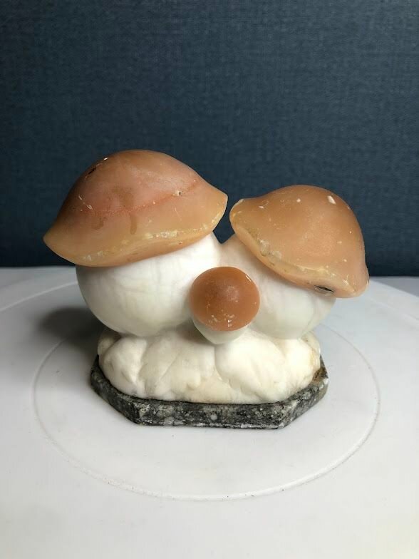 Солонка/перечница винтажная СССР "дружная семейка", камень, ручная работа