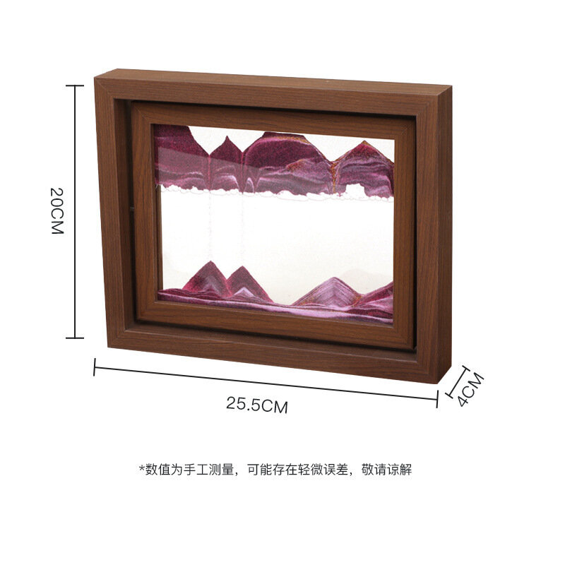 Современная 3D зыбучие пески живопись вращающаяся деревянная фоторамка песочные часы украшение дома гостиная офис декомпрессионные украшения