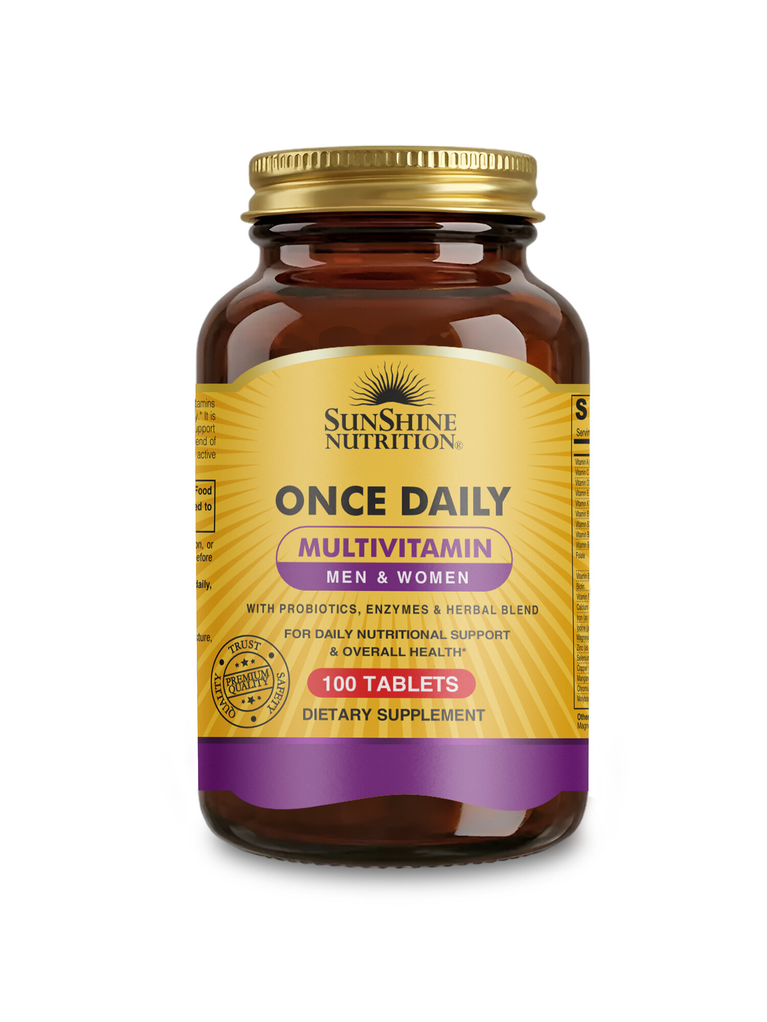 Мультивитаминный комплекс SunShine ONCE DAILY, для иммунитета, 100 таблеток