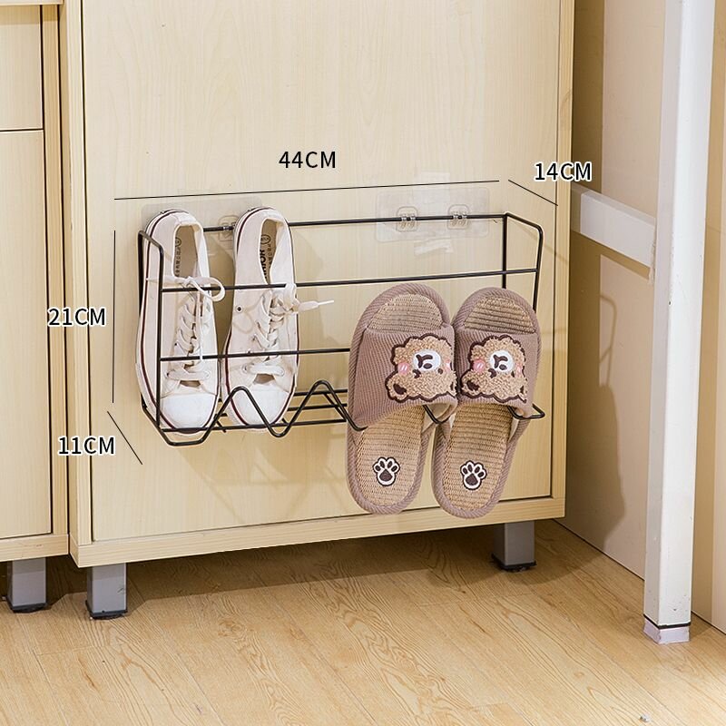 Настенная обувная полка из железа, обувная полка для общежития, простая домашняя установка, полка для хранения тапочек, хорошие вещи