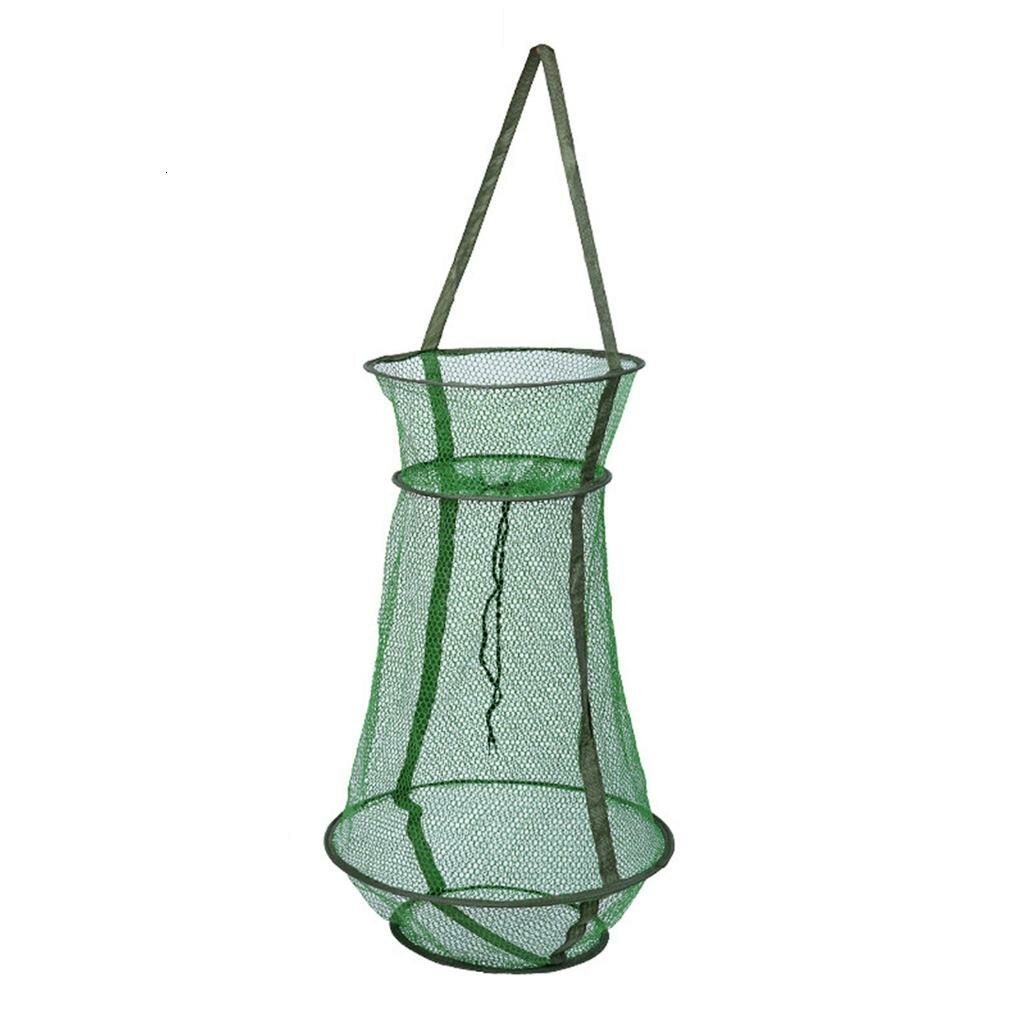 Сетка-ловушка для рыбы, портативная трехслойная складная сеть, L - Прорезиненный стиль