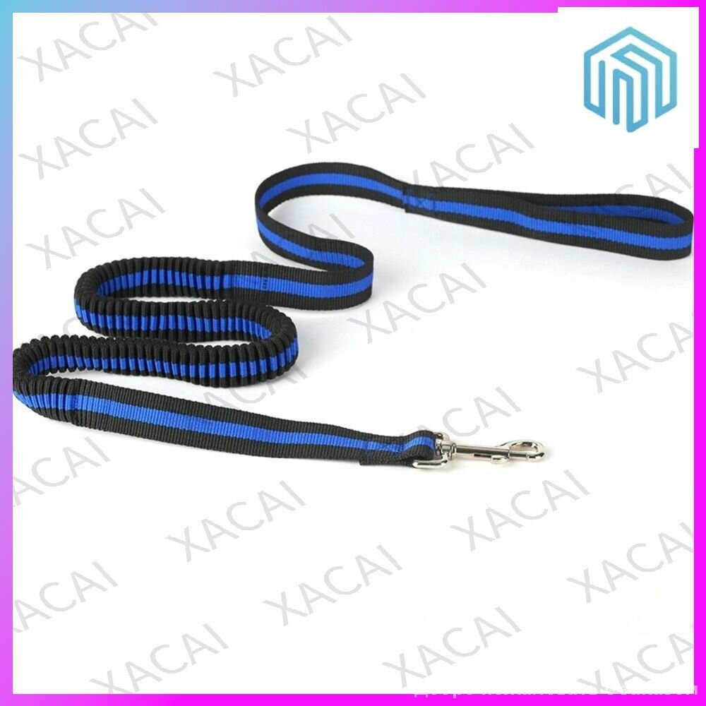 Серебристый эластичный регулируемый втягивающийся поводок для собак, поводок для бега, шок