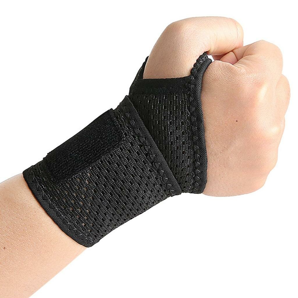 Эластичная повязка на запястье для фитнеса, Черный