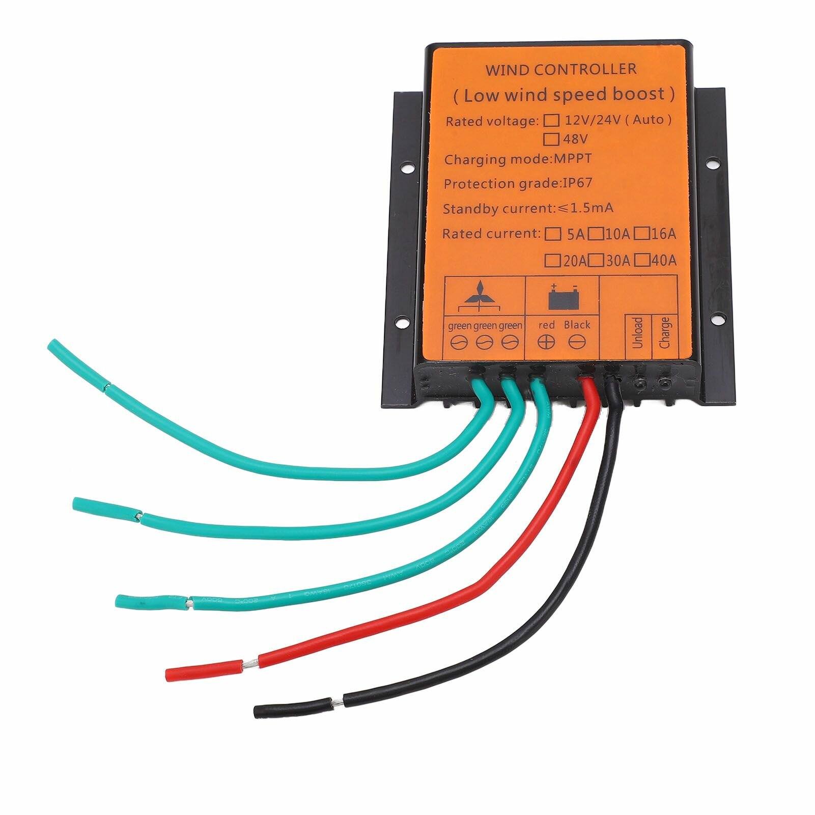 Контроллер верт. турб. генератора MPPT 48V с диспл. 600W.