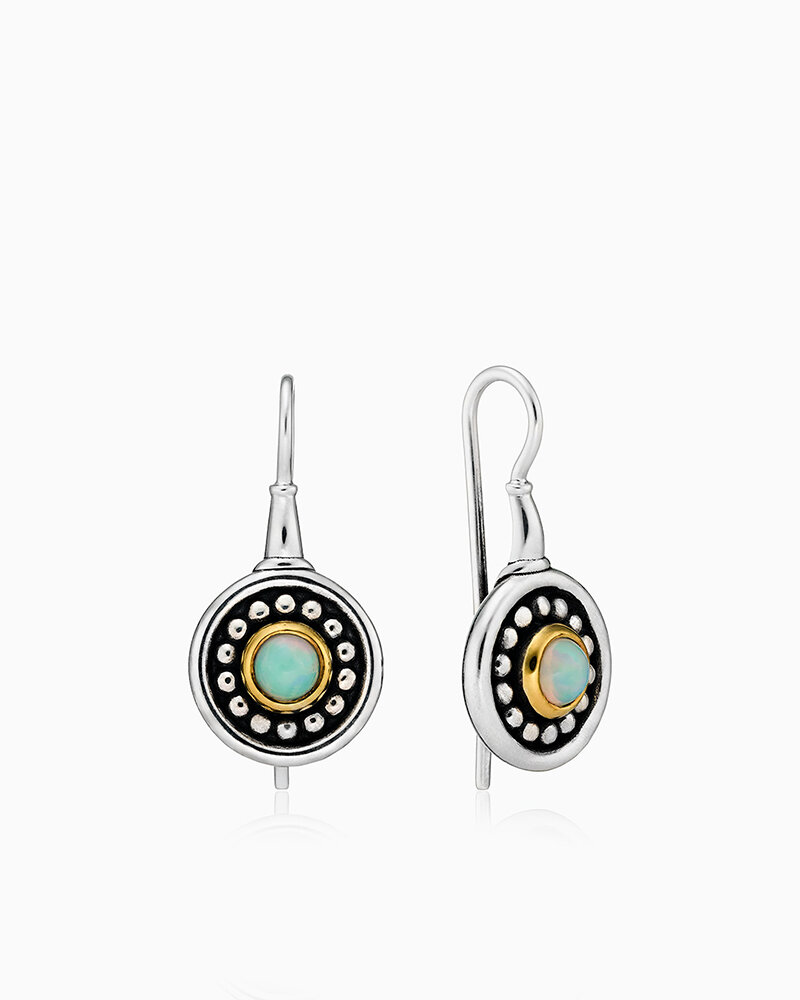 Серьги, серебро, 925 проба, опал