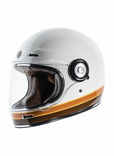 Мотошлем ретро cafe-racer fiberglass интеграл, L