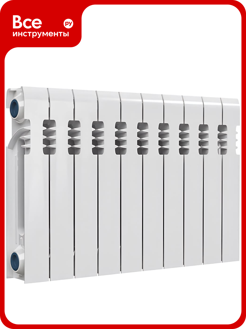 Радиатор, Ogint, чугунный Ogint RAL9016 300 10 секций Qну=840Вт 117-0488, эффективной, работы