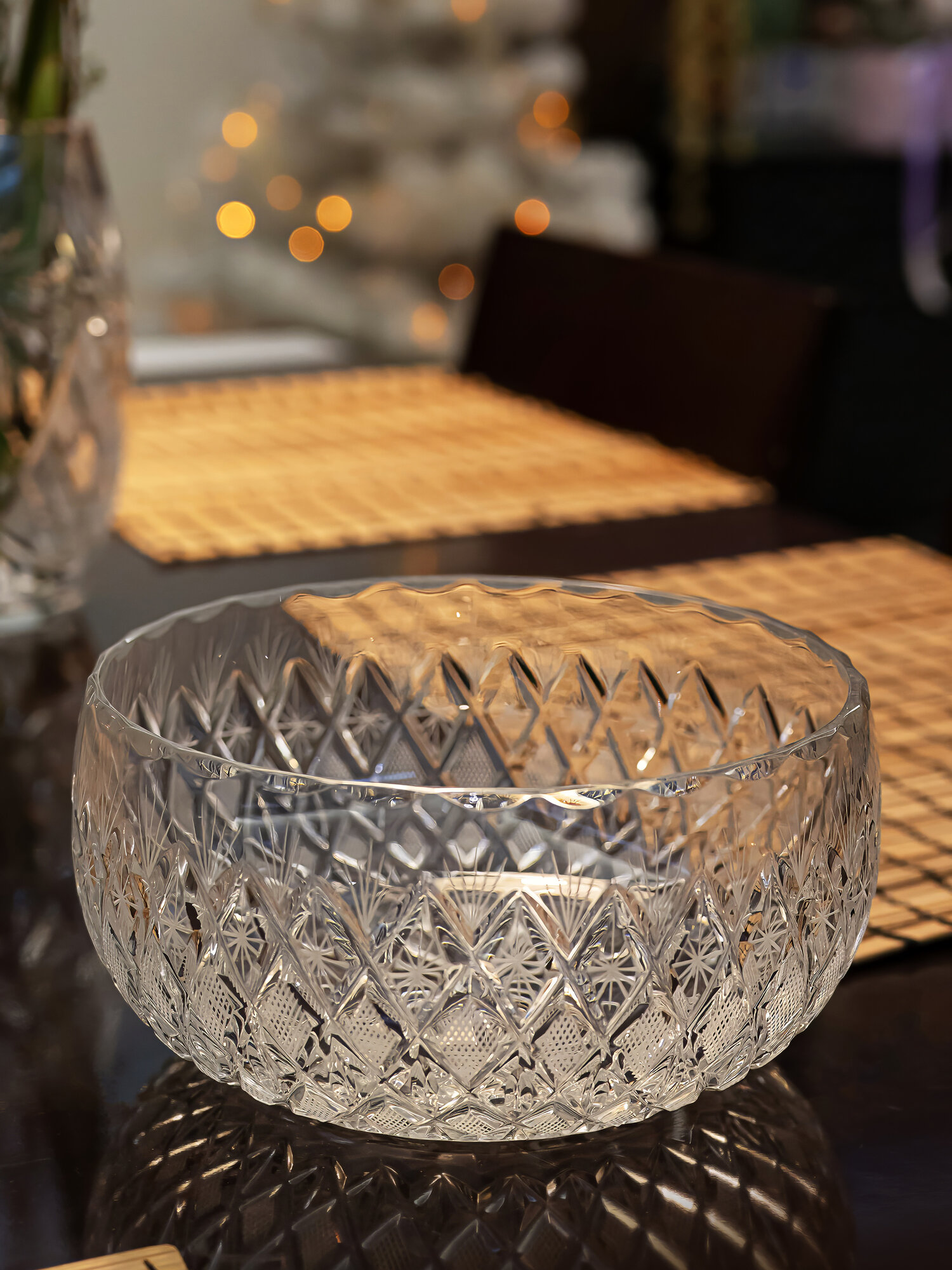 Ваза хрустальная для фруктов и сервировки стола, круглая, Неман 6022/1 900/103