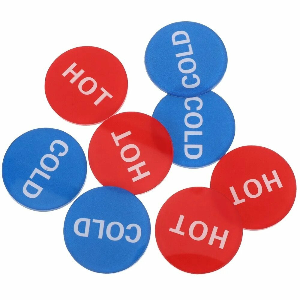 Самоклеящиеся Наклейки Для Крана Горячей И Холодной Воды, Противоизносные, Из Акрила, 4 Пары, Для Кухни И Ванной