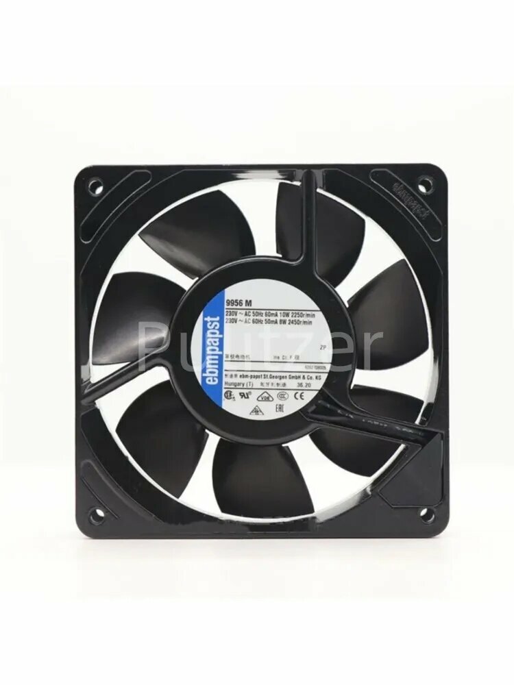 Вентилятор Ebmpapst 9956M 119*119*25 мм компактный осевой вентилятор 230 В 0.06A 10 Вт 2250 об/мин 106 м3/ч