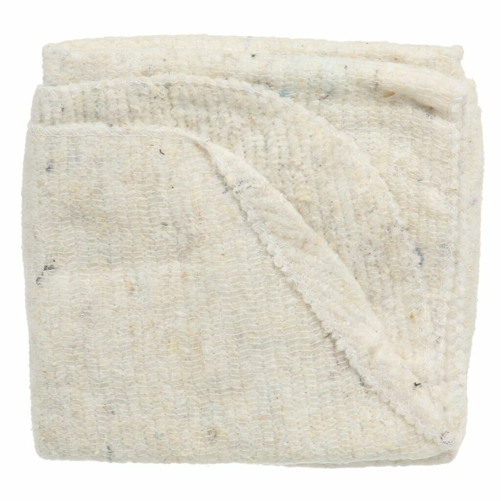 Тряпка для пола Мамонтенок Чистолюб 60х70 см, белая салфетка из хлопка и полиэстера для мытья поверхностей, MPM0347