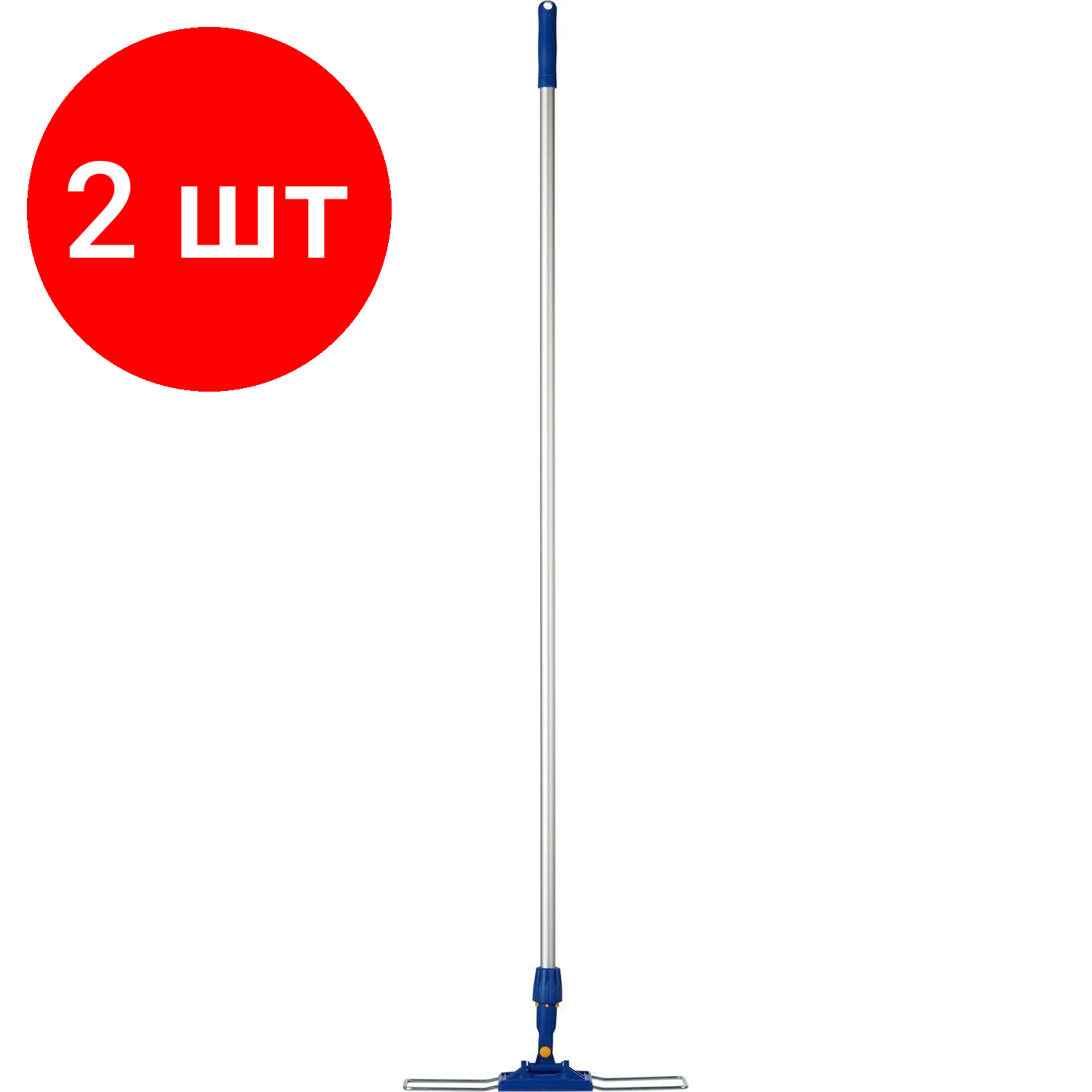 Комплект 2 штук, Швабра флаундер д/пола сталь 40х10см в сборе без насадки Кит