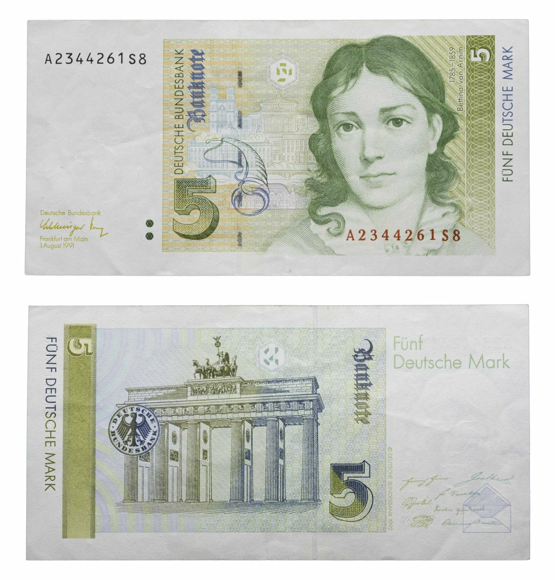 Германия ФРГ 5 марок 1991 года