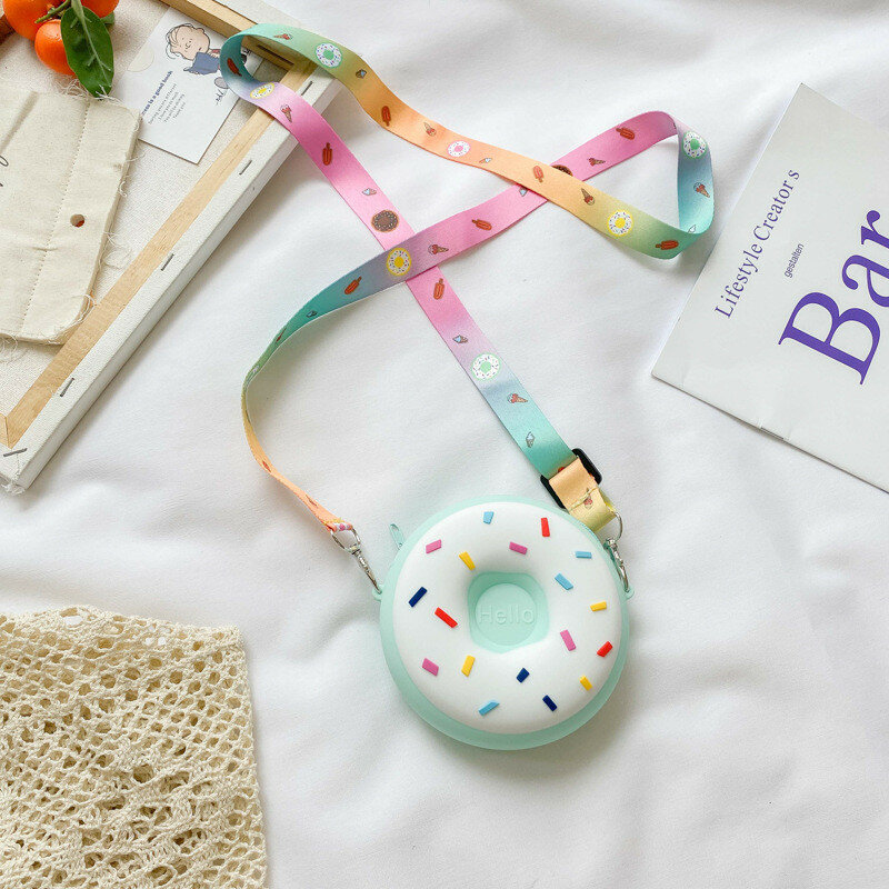 Модная силиконовая сумка через плечо для девочек, доступная в различных цветах, легкая и прочная, зеленая.