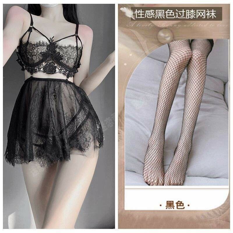 Сексуальное страстное облегающее ночное платье с вышивкой, ультракороткое, с открытым декольте, комплект нижнего белья с кружевной отделкой