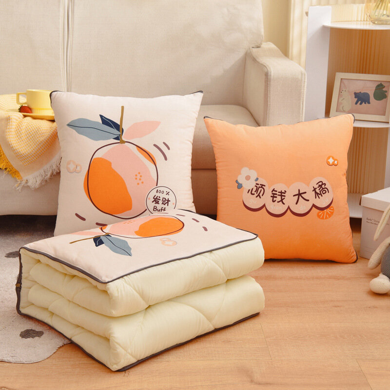 Двухсторонняя подушка-плед, утолщенная, офисная, складная, подушка для сна, плед 2-в-1, диванная, автомобильная подушка, автомобильная