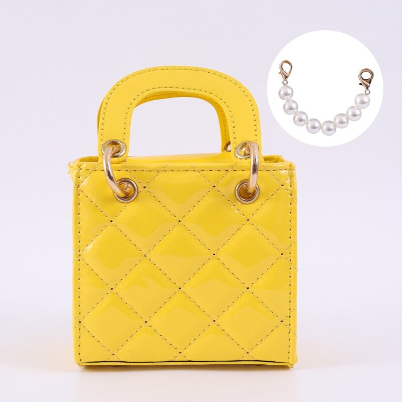 Новая детская сумка, модная стильная стеганая сумка с жемчугом, сумка через плечо для родителей и детей, мини-сумка, сумка на одно плечо в стиле принцессы Дианы